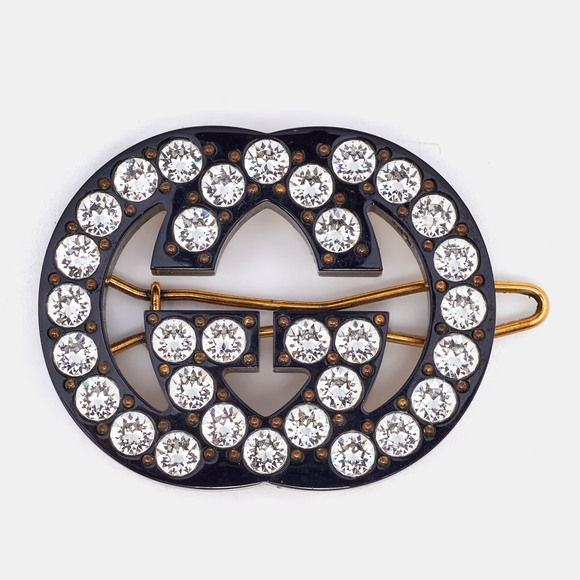 Gucci | Accessories | Gucci Gg Crystal Gg Hair Clip | Poshmark